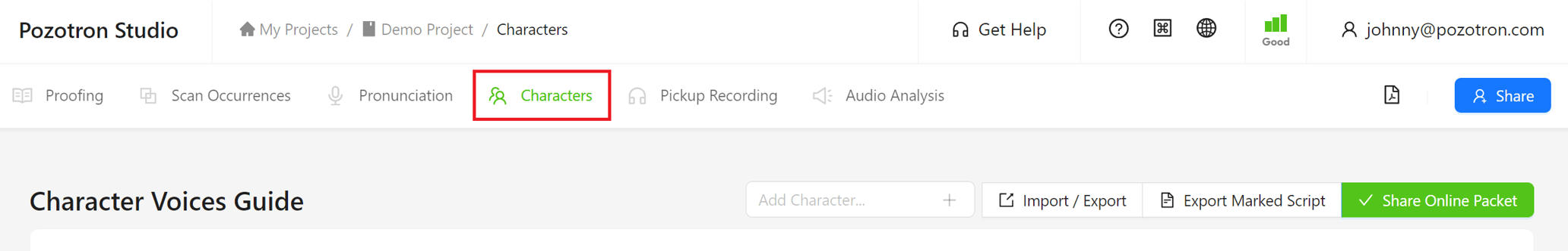 How To Use The Character Voices Guide