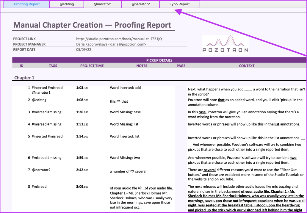 How to Share a Typo Report